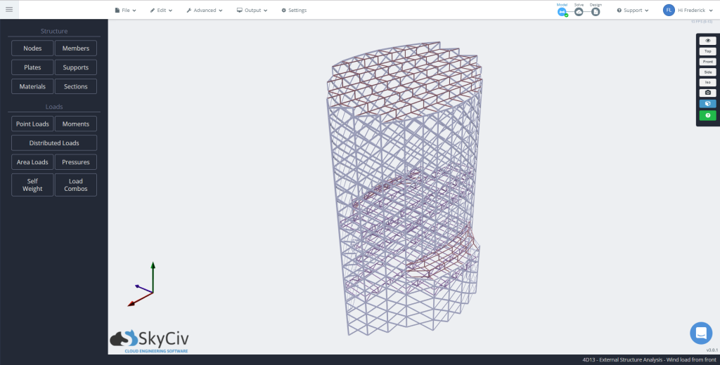 Complex Steel Structure | SkyCiv Engineering