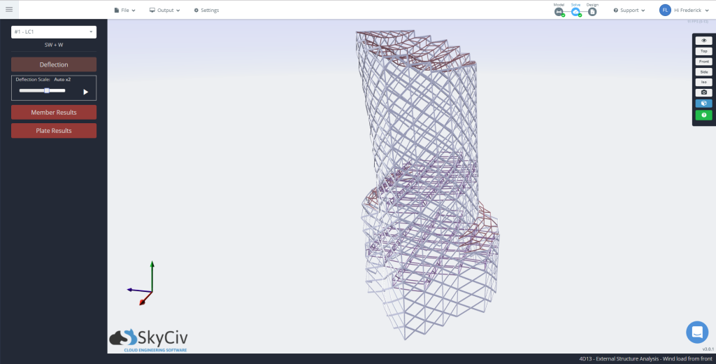 Complex Steel Structure | SkyCiv Engineering