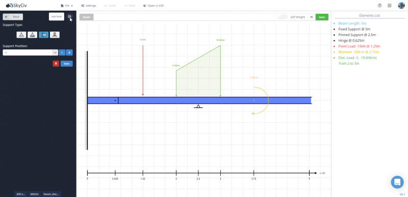 Building Your Beam Model | SkyCiv Engineering