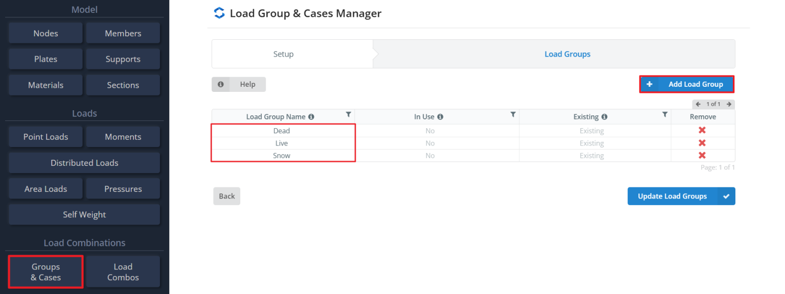 Load Groups | SkyCiv Engineering