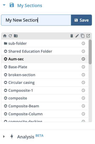 Saving and Loading Sections | SkyCiv Engineering