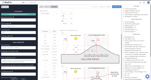 AS/NZS 1170.2 (2021) Wind Load Calculations