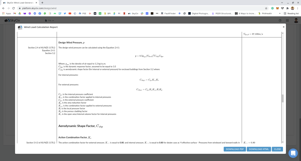 AS/NZS 1170.2 (2021) Wind Load Calculations