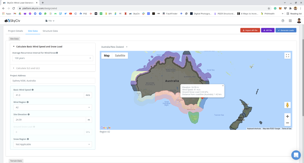 AS/NZS 1170.2 (2021) Wind Load Calculations