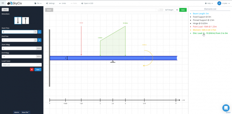 Building Your Beam Model | SkyCiv Engineering