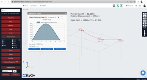Displacement/Deflection Results in S3D | SkyCiv Engineering