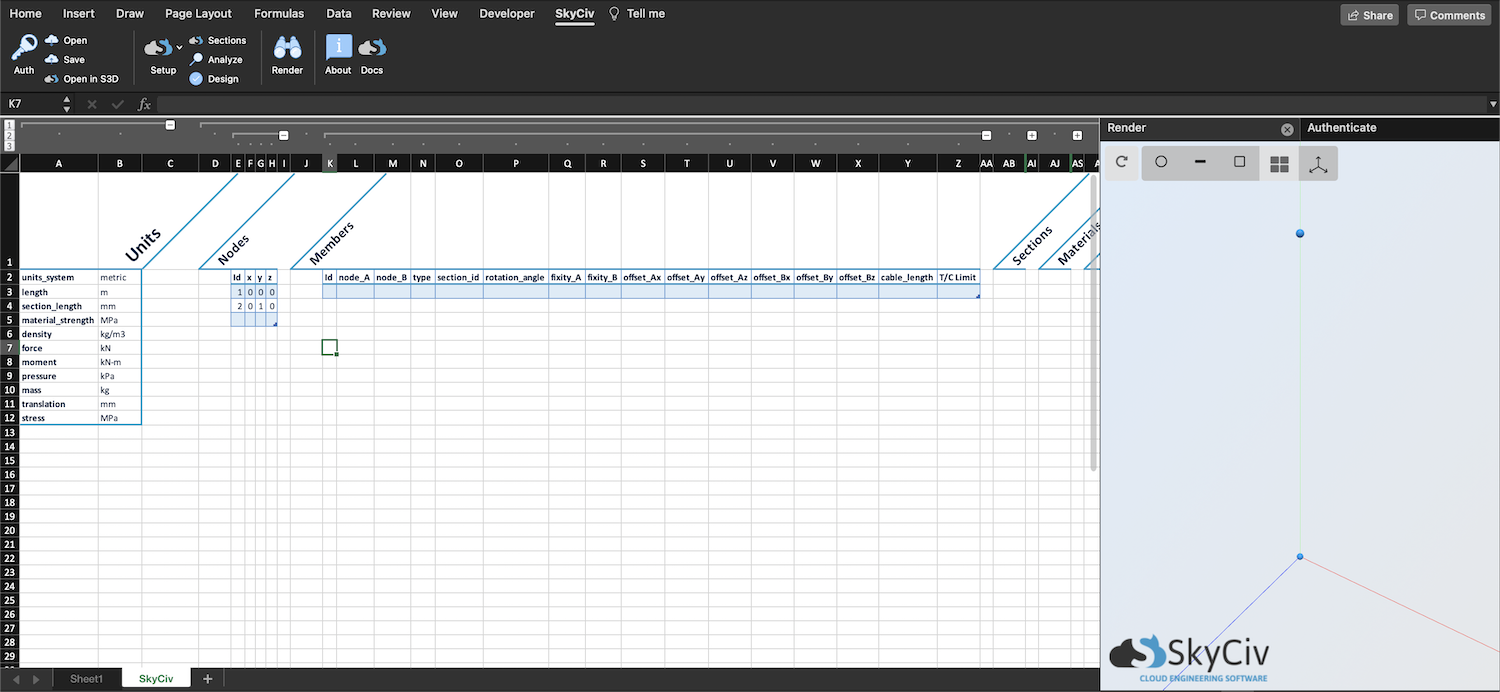 SkyCiv for Excel | SkyCiv Engineering