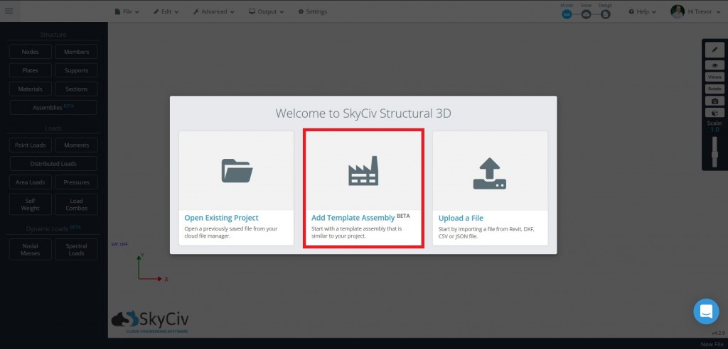 Assembly Templates | SkyCiv Engineering