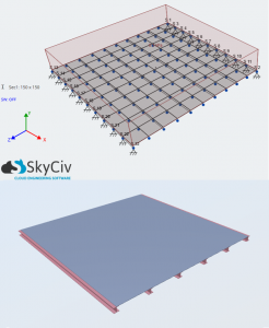 Plate with Stiffener Members | SkyCiv Engineering