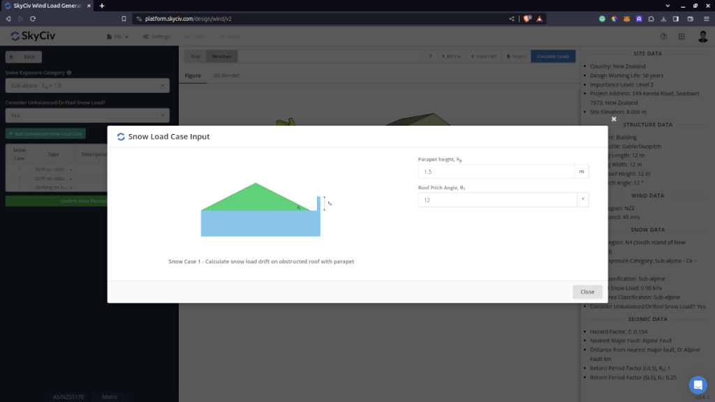 AS/NZS 1170 Snow Load Calculation | SkyCiv Engineering