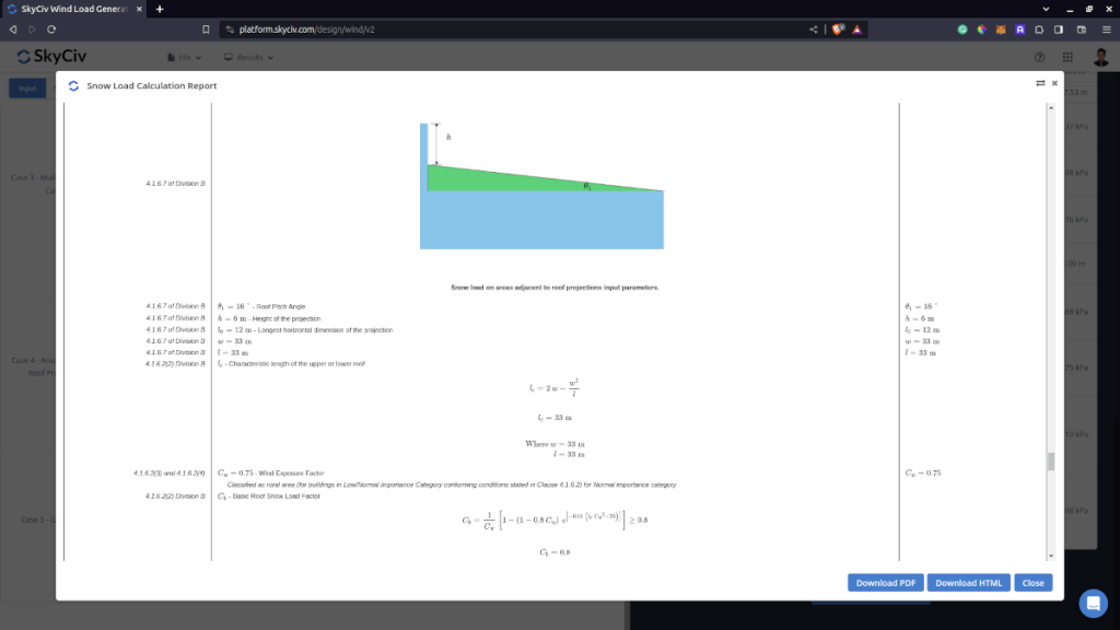 NBCC 2015 Snow Load Calculation | SkyCiv Engineering