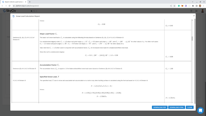 NBCC 2015 Snow Load Calculation | SkyCiv Engineering