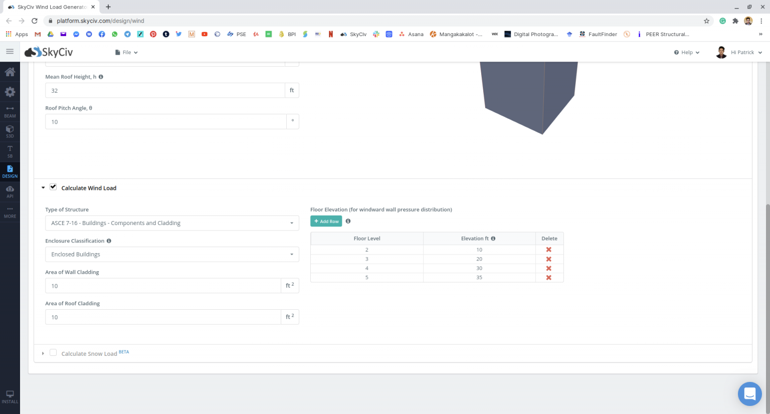 ASCE 7 Cálculos de carga de viento | Software de análisis estructural ...
