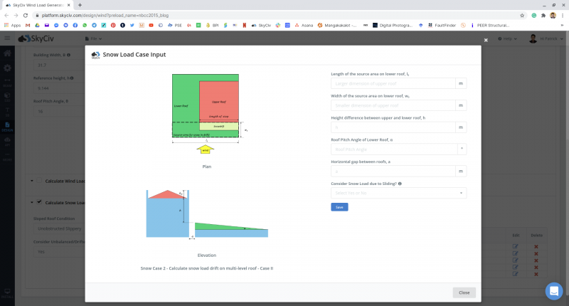 NBCC 2015 Snow Load Calculation | SkyCiv Cloud Structural Analysis Software