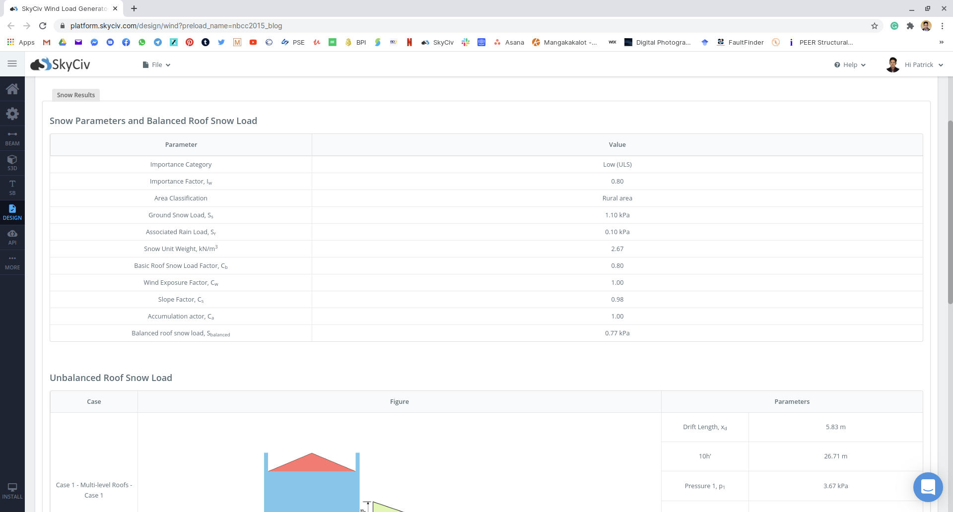 NBCC 2015 Snow Load Calculation | SkyCiv Cloud Structural Analysis Software