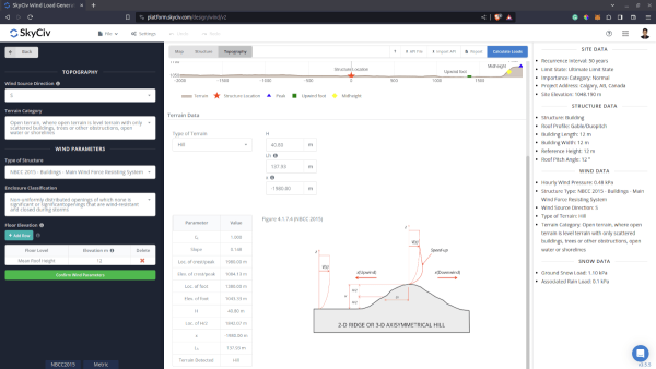 NBCC 2015 Wind Load Calculations | SkyCiv Engineering