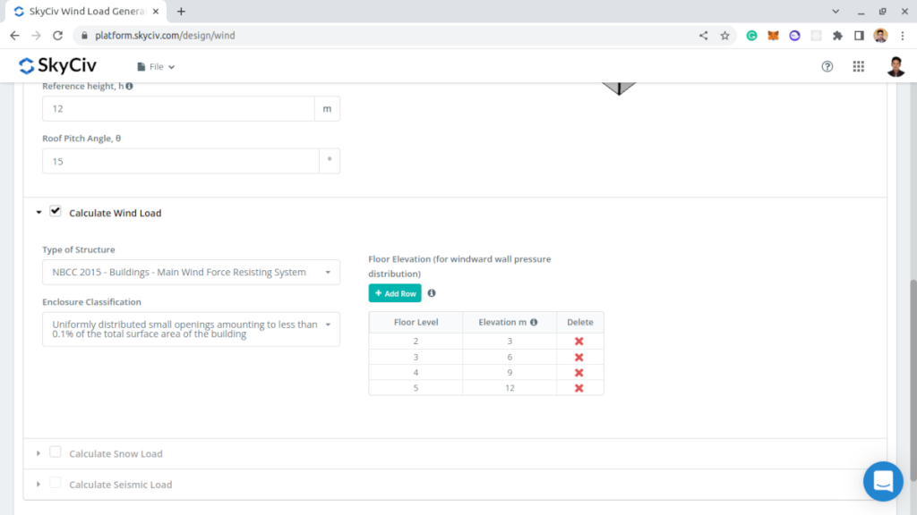 NBCC 2015 Wind Load Calculations | SkyCiv Engineering