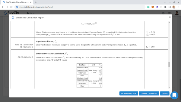NBCC 2015 Wind Load Calculations | SkyCiv Engineering