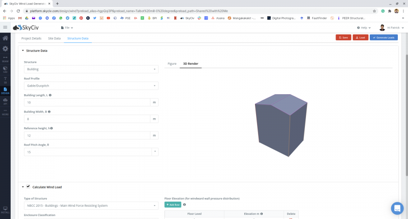NBCC 2015 Cálculos de carga de viento | Software de análisis ...