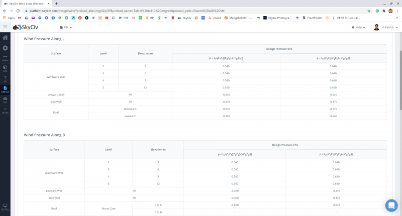 NBCC 2015 Cálculos de carga de viento | Software de análisis ...