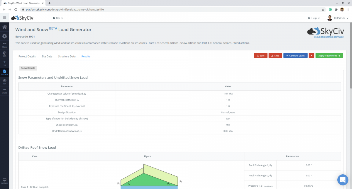 EN 1991 Snow Load Calculation | SkyCiv Cloud Structural Analysis Software