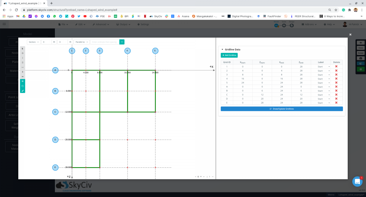 ASCE 7-16 Wind Load Calculation for L-shaped Building
