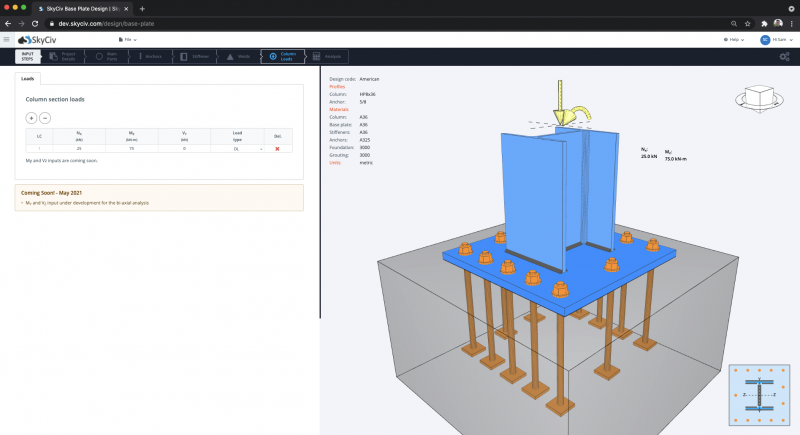 SkyCiv Base Plate Software | SkyCiv