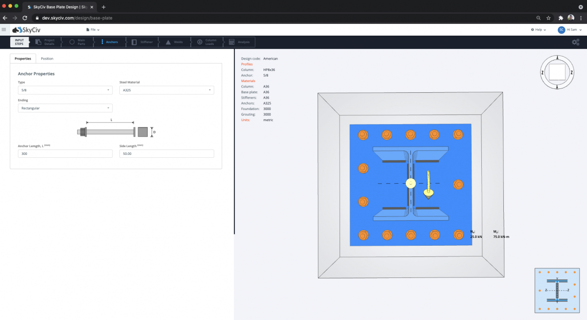 Free Steel Baseplate Calculator | SkyCiv