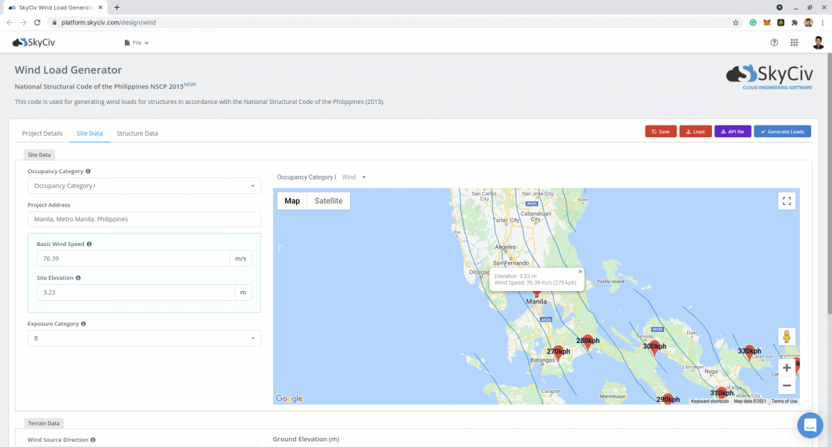NSCP 2015 Cálculos de carga de viento | Software de análisis ...
