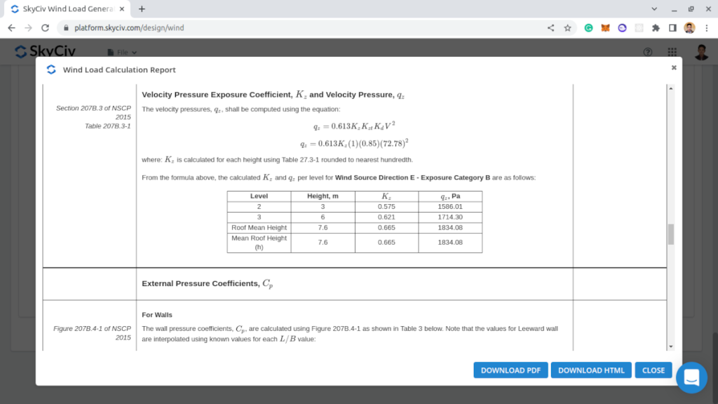 NSCP 2015 Wind Load Calculations | SkyCiv Engineering