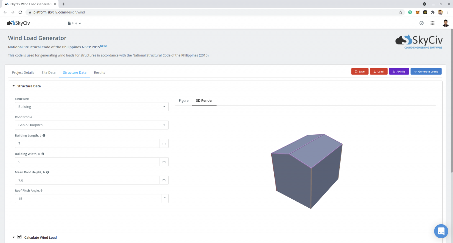 NSCP 2015 Wind Load Calculations | SkyCiv Engineering