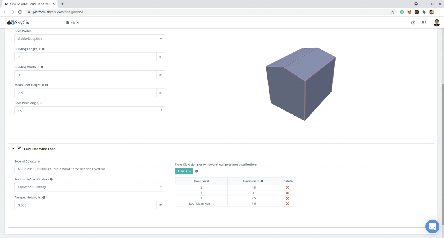 NSCP 2015 Wind Load Calculations | SkyCiv Engineering