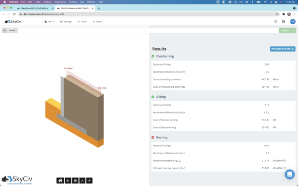 Free Online Retaining Wall Calculator | SkyCiv