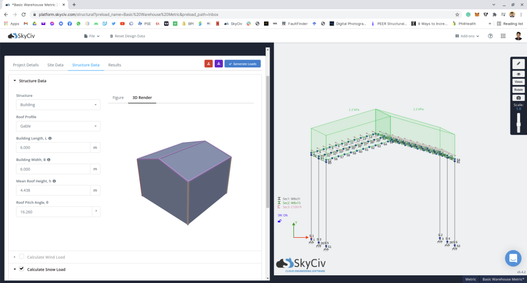 Integrated Snow Load in SkyCiv S3D | SkyCiv Engineering