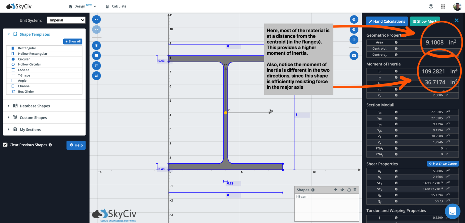 Momento de inercia de un círculo | SkyCiv Engineering