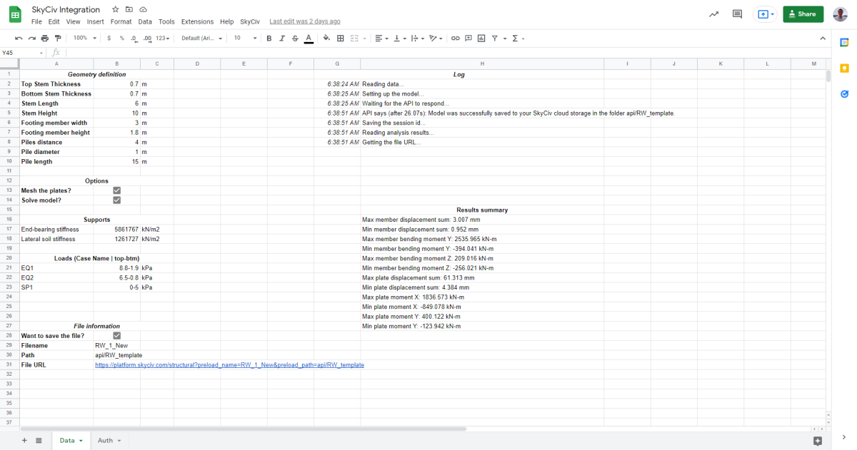 Integrating Google Sheets with the SkyCiv API | SkyCiv Engineering
