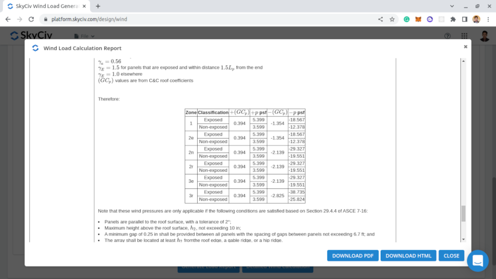 ASCE 7-16 Wind Load Calculations (Solar Panels) | SkyCiv Engineering