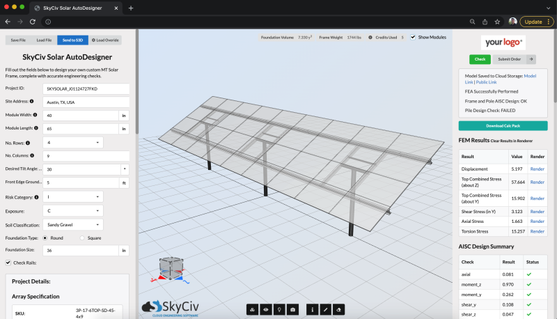 Análisis y Diseño Estructural API | SkyCiv