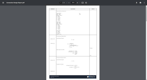 Free Online Connection Design Calculator | SkyCiv