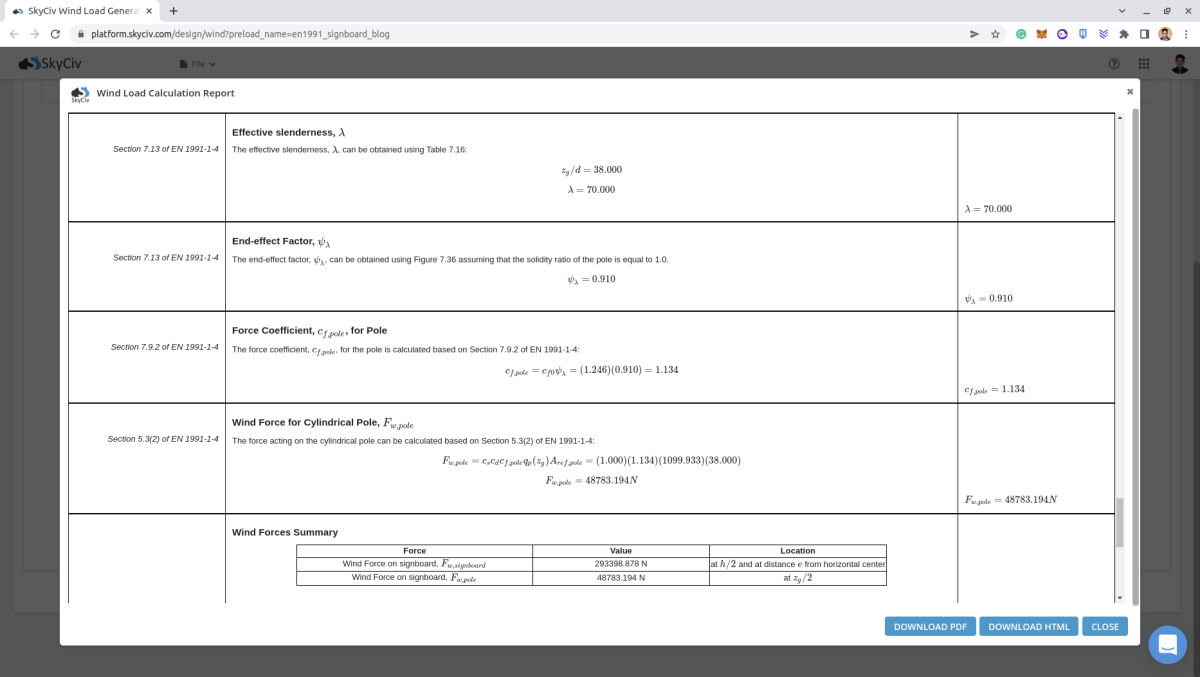 Wind Load Calculation for Signs – EN 1991 | SkyCiv