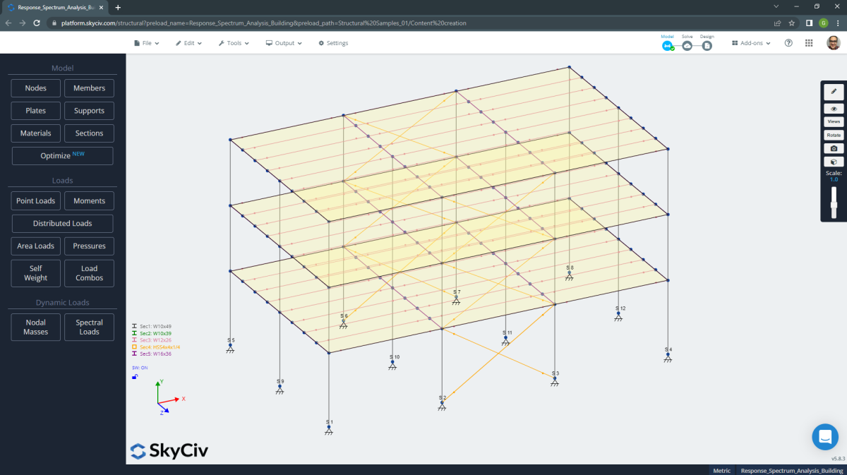 Response Spectrum Analysis: A Building Example | SkyCiv Engineering