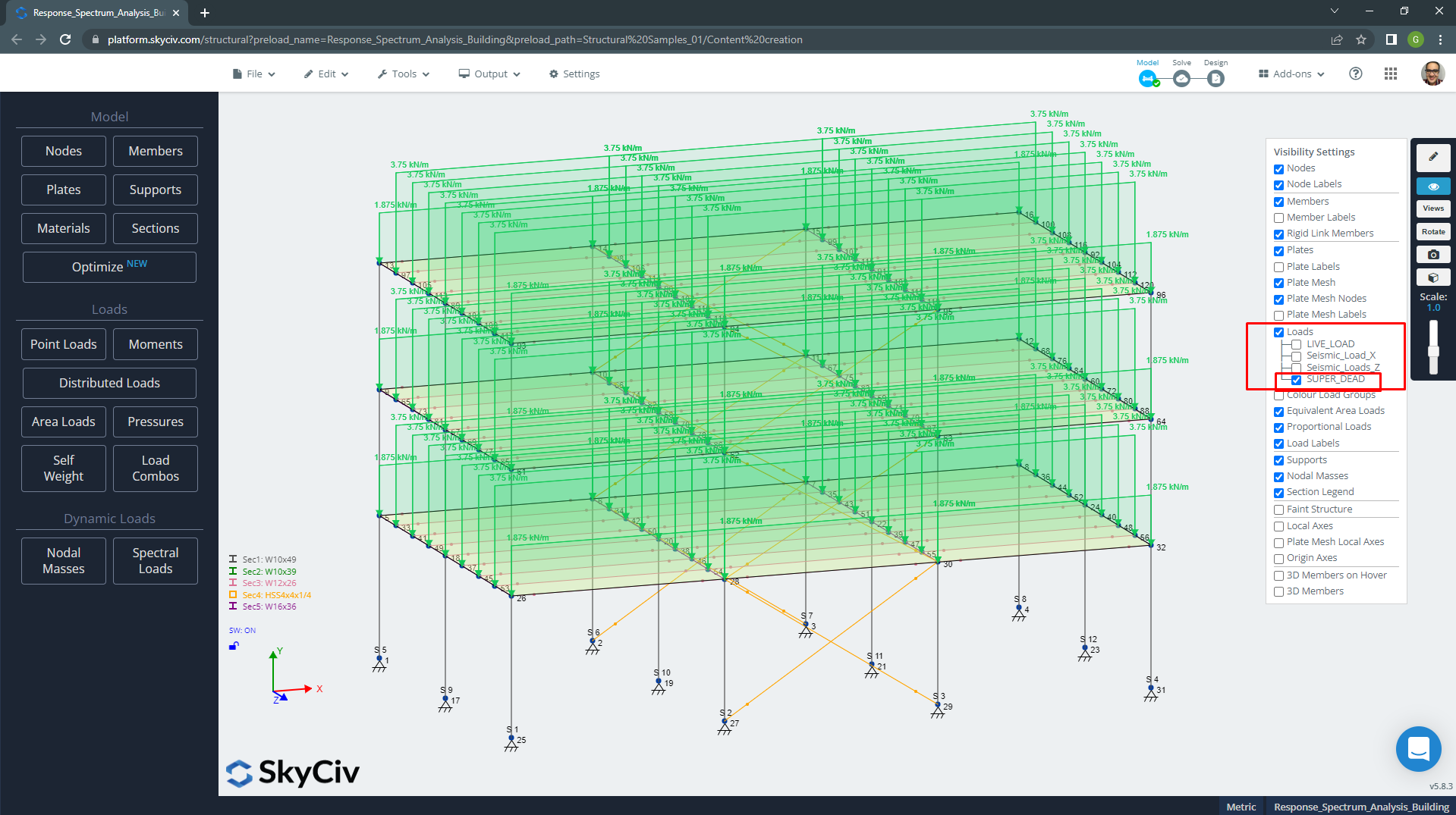 Response Spectrum Analysis: A Building Example | SkyCiv Engineering