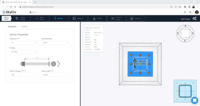 Steel Base Plate Design Calculator | SkyCiv