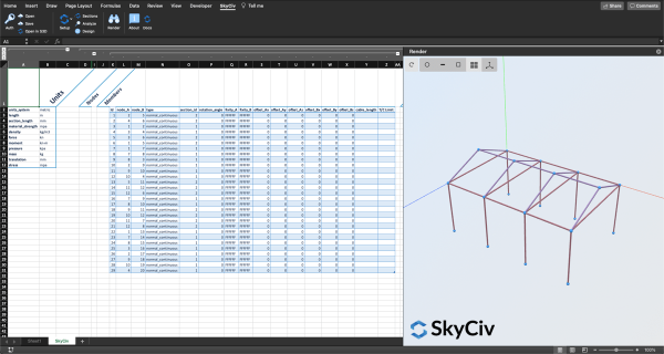 SkyCiv Structural Analysis on Microsoft Excel | SkyCiv Engineering