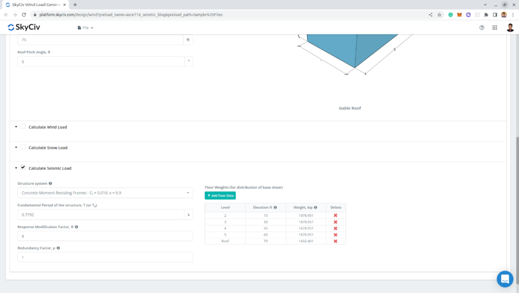 ASCE 7-16 Seismic Load Calculation Example Using Equivalent Lateral ...