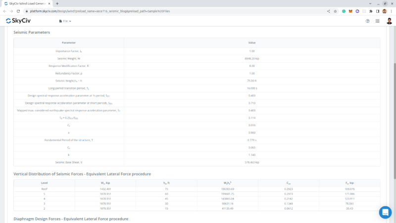 ASCE 7-16 Seismic Load Calculation Example Using Equivalent Lateral ...