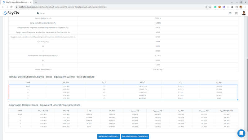 ASCE 7-16 Seismic Load Calculation Example Using Equivalent Lateral ...