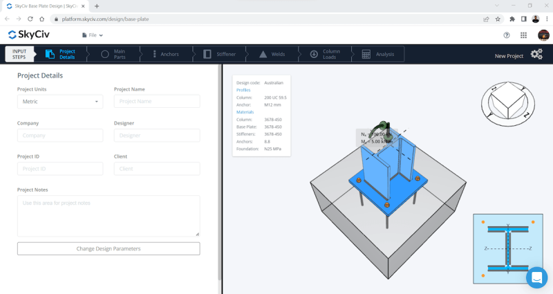 SkyCiv Base Plate Software | SkyCiv Engineering