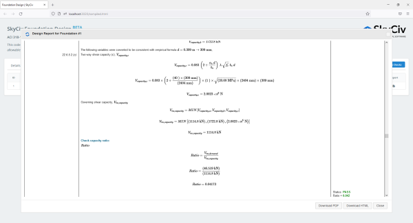 Free Concrete Footing Calculator | SkyCiv