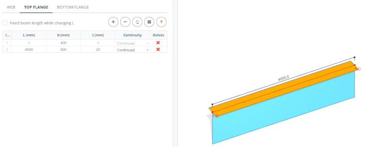 Creating Webs and Flanges (Beam Shell FEA) | SkyCiv Engineering